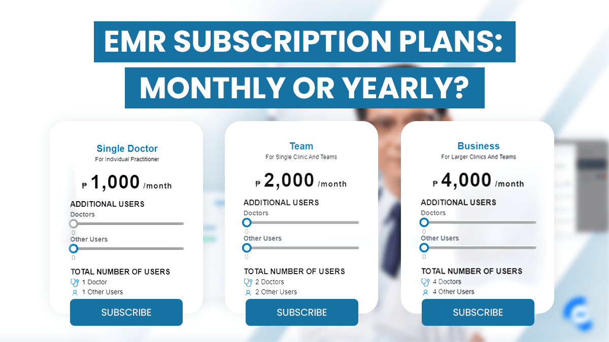EMR Subscription Plans: Monthly or Yearly? - PxTrack